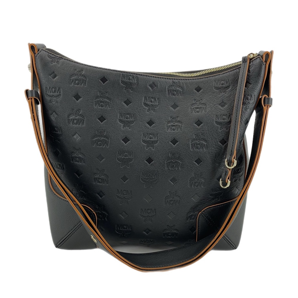 Mcm Hobo Black Calfskin Ottomar Monogram Medium Klara… - Gem